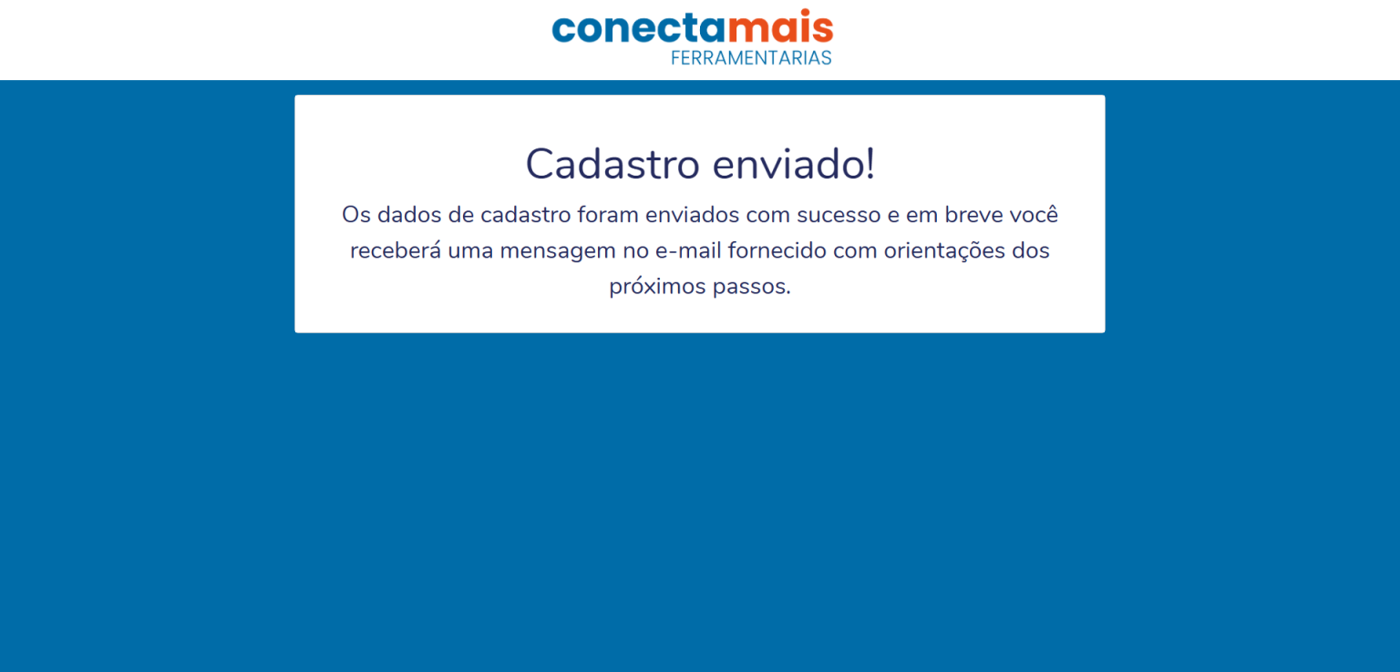 Passo a passo Ferramentaria: Como cadastrar | Conecta Mais - Mover